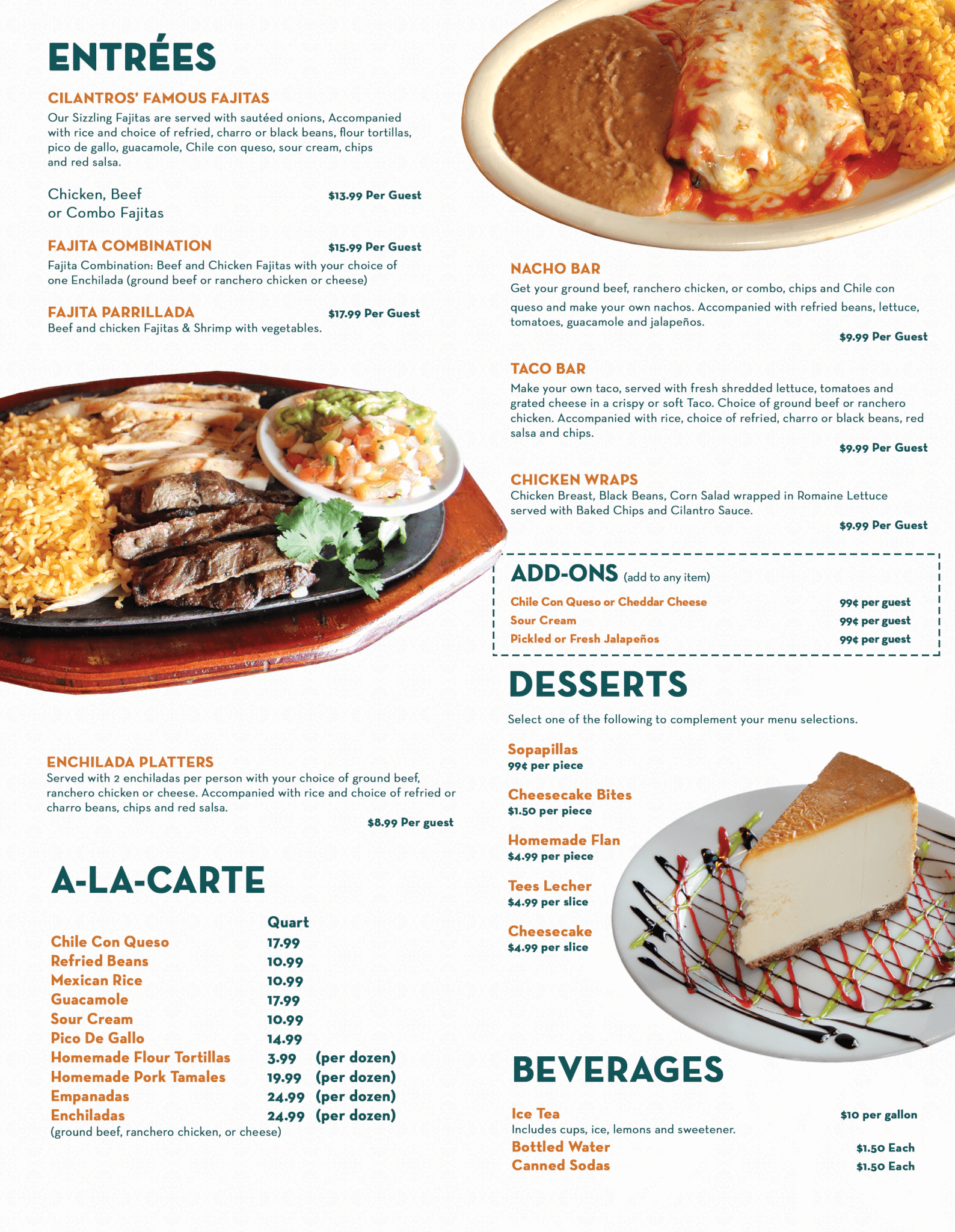 Cilantro's Mexican Grill Catering Services