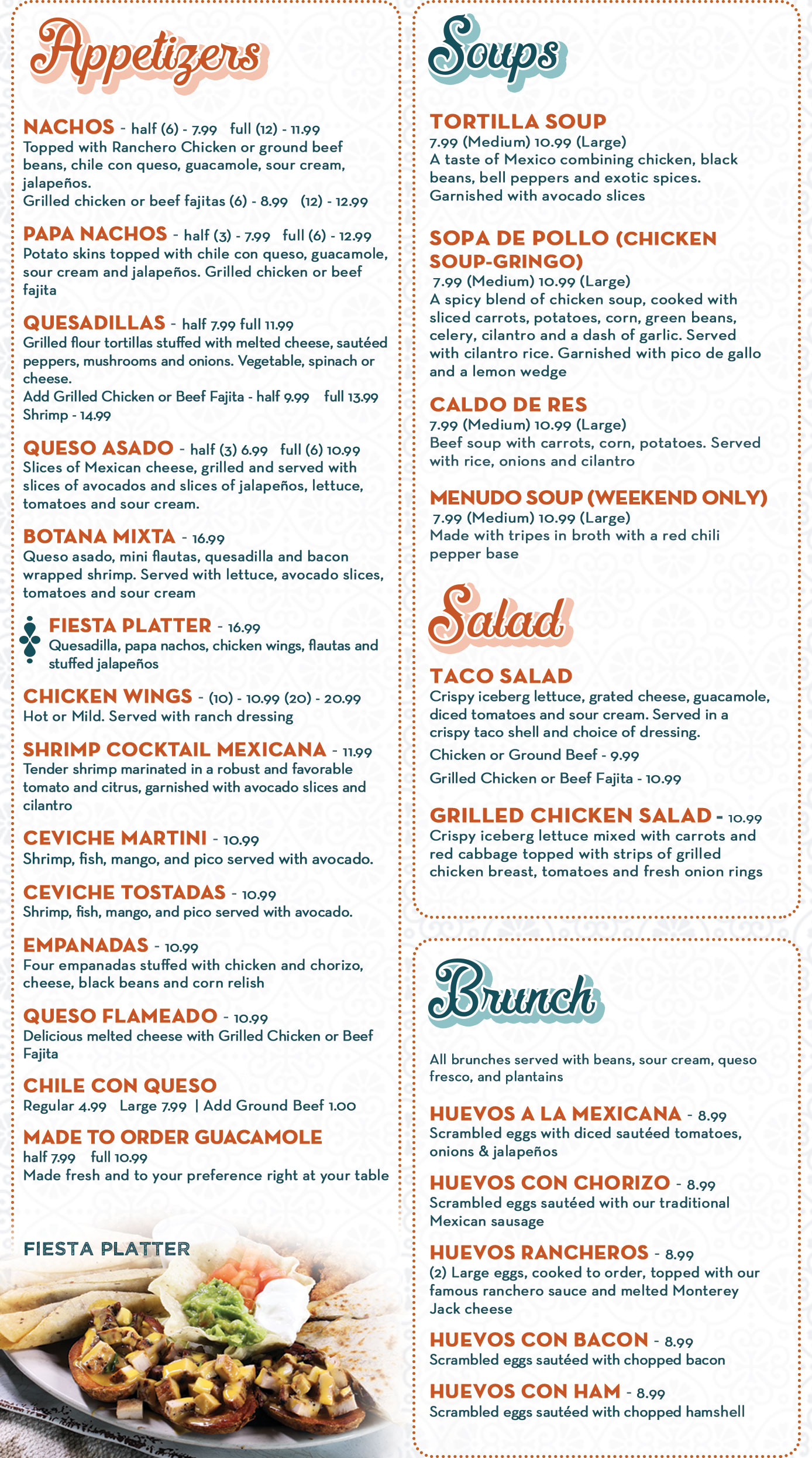 QR Code Menu 1960 - Cilantro's Mexican Grill